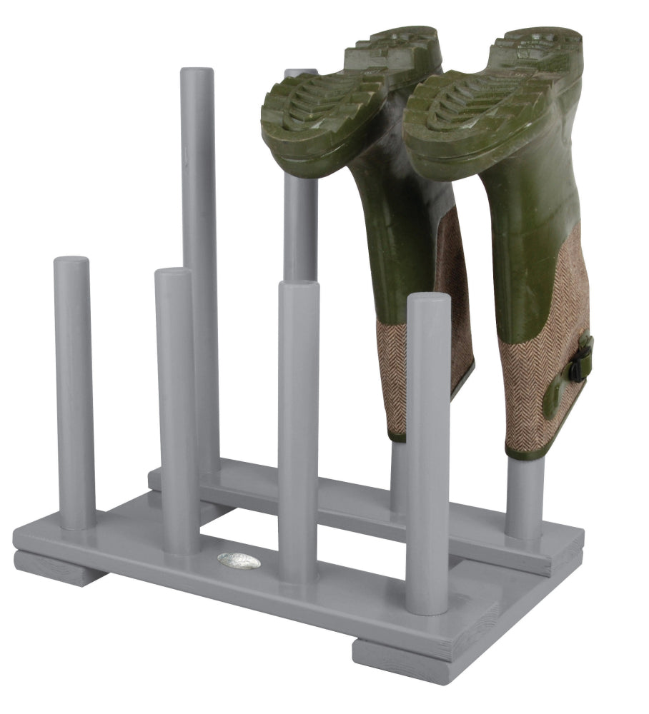 Fallen Fruits Wooden Boot Rack - Grey - 4 Pairs – Greenfingers